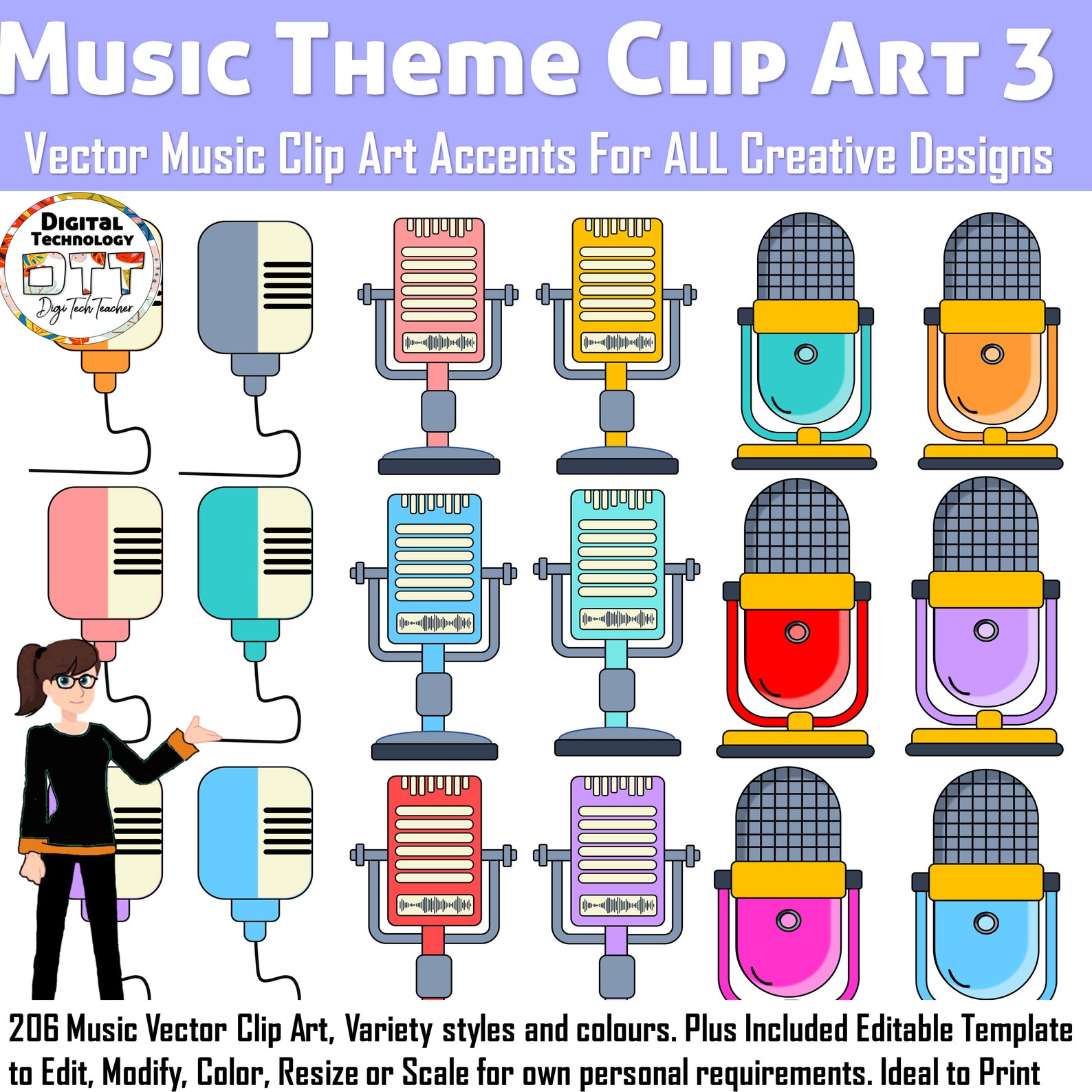 Music Vector Clip Art 3, Media Clip Art, Music Icon Clip Art, Teacher ...