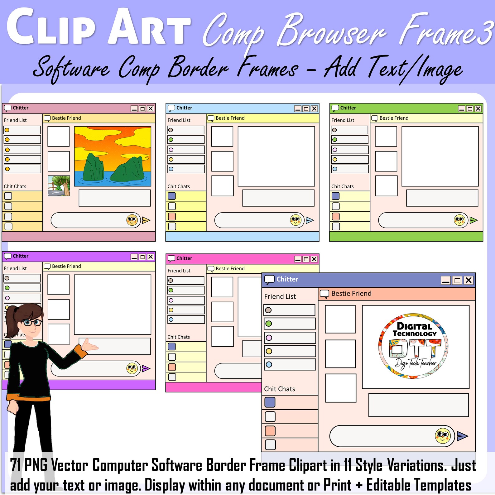Computer Browser Software Border Frame Clipart 3, Software Vector ...