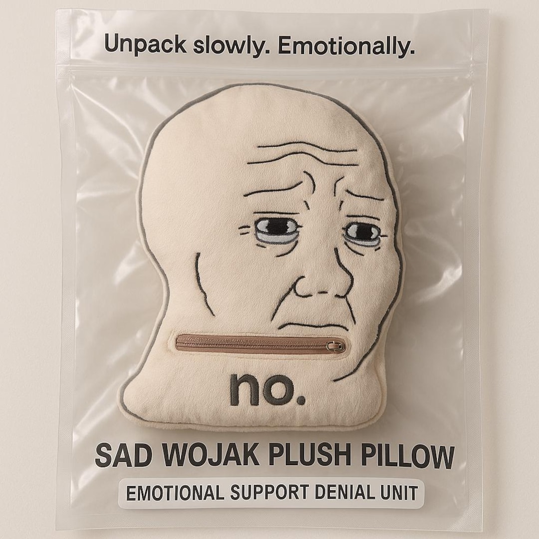 Sad Wojak Plush Pillow - Etsy