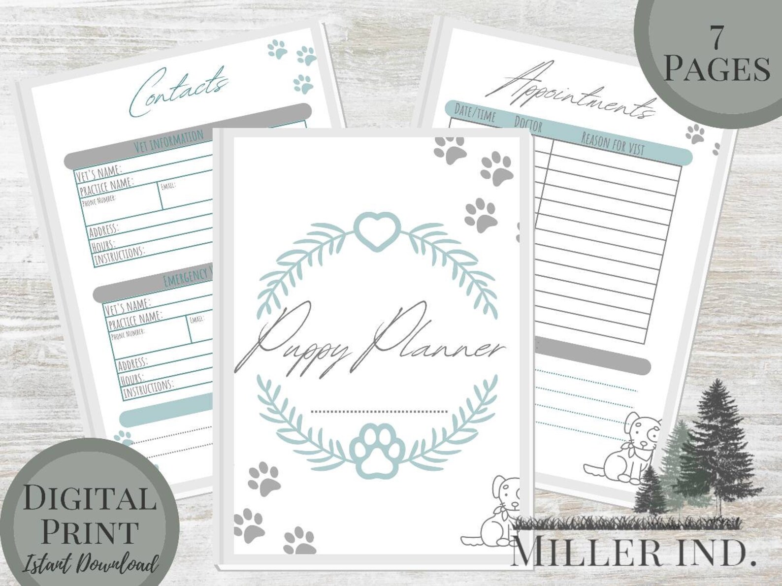 INSTANT DOWNLOAD BUNDLE: New Puppy Printable Bundle Printable Pet ...