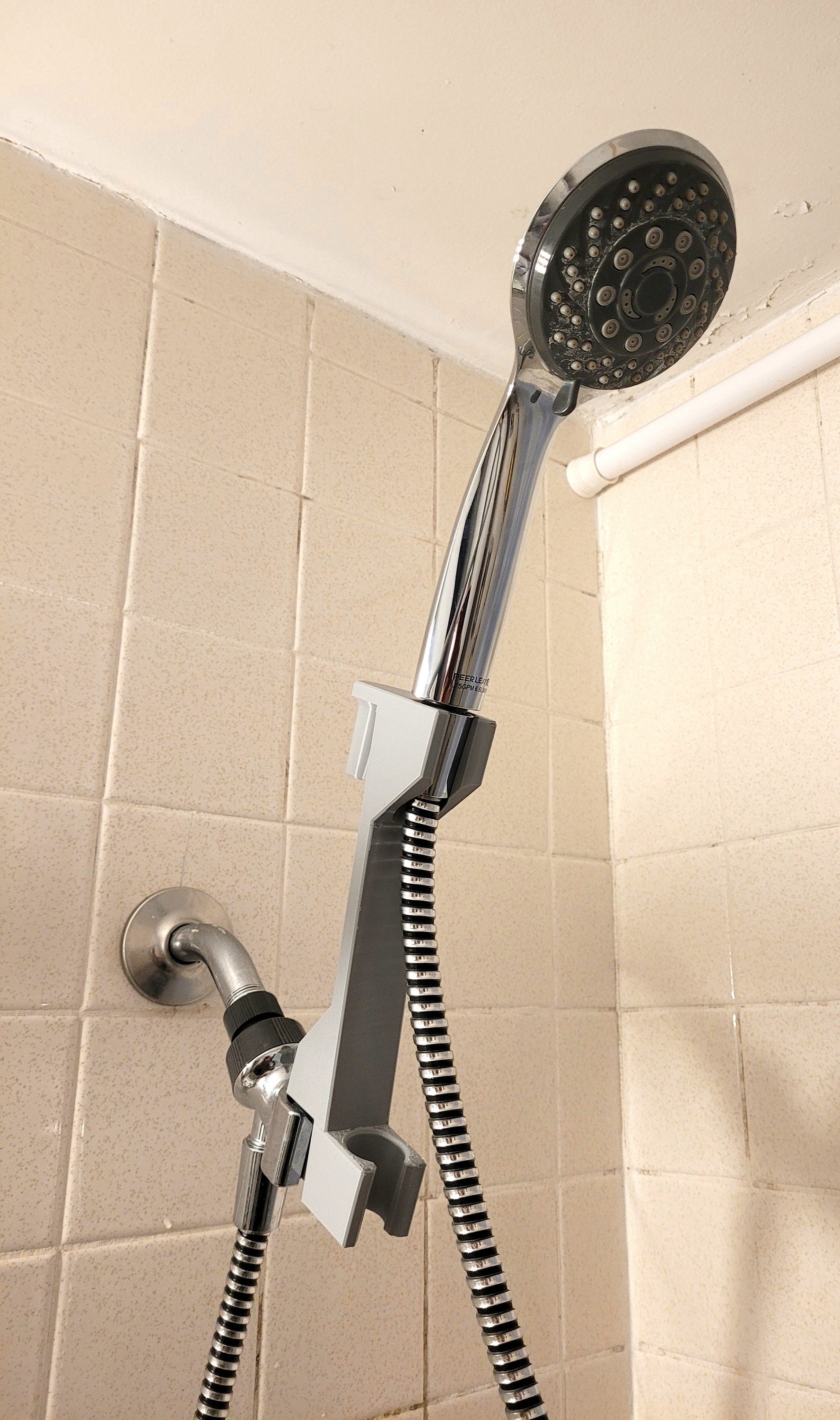 Shower Head Height Adjuster: Extends 8", No Plumbing - Etsy