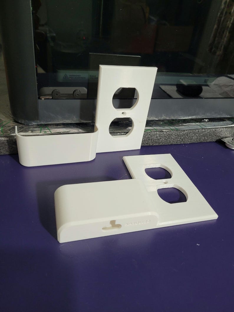 Wall Plate Phone Holder Charging Dock 3D STL File (digital Download) - Etsy