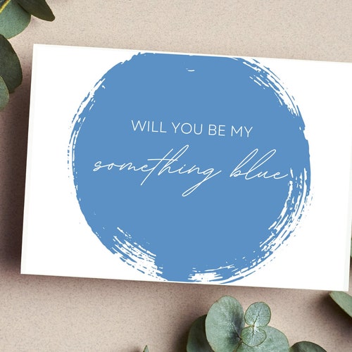 Something Blue Crew Card Digital Download Template - Etsy