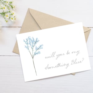 Something Blue Proposal Minimalist Floral - Etsy