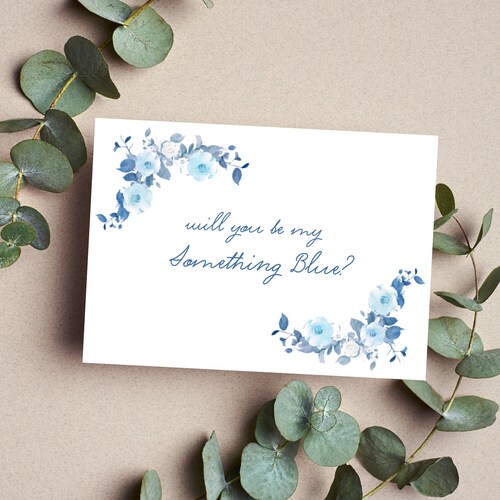 Something Blue Before I Do Card Wedding Party Proposal Card - Etsy