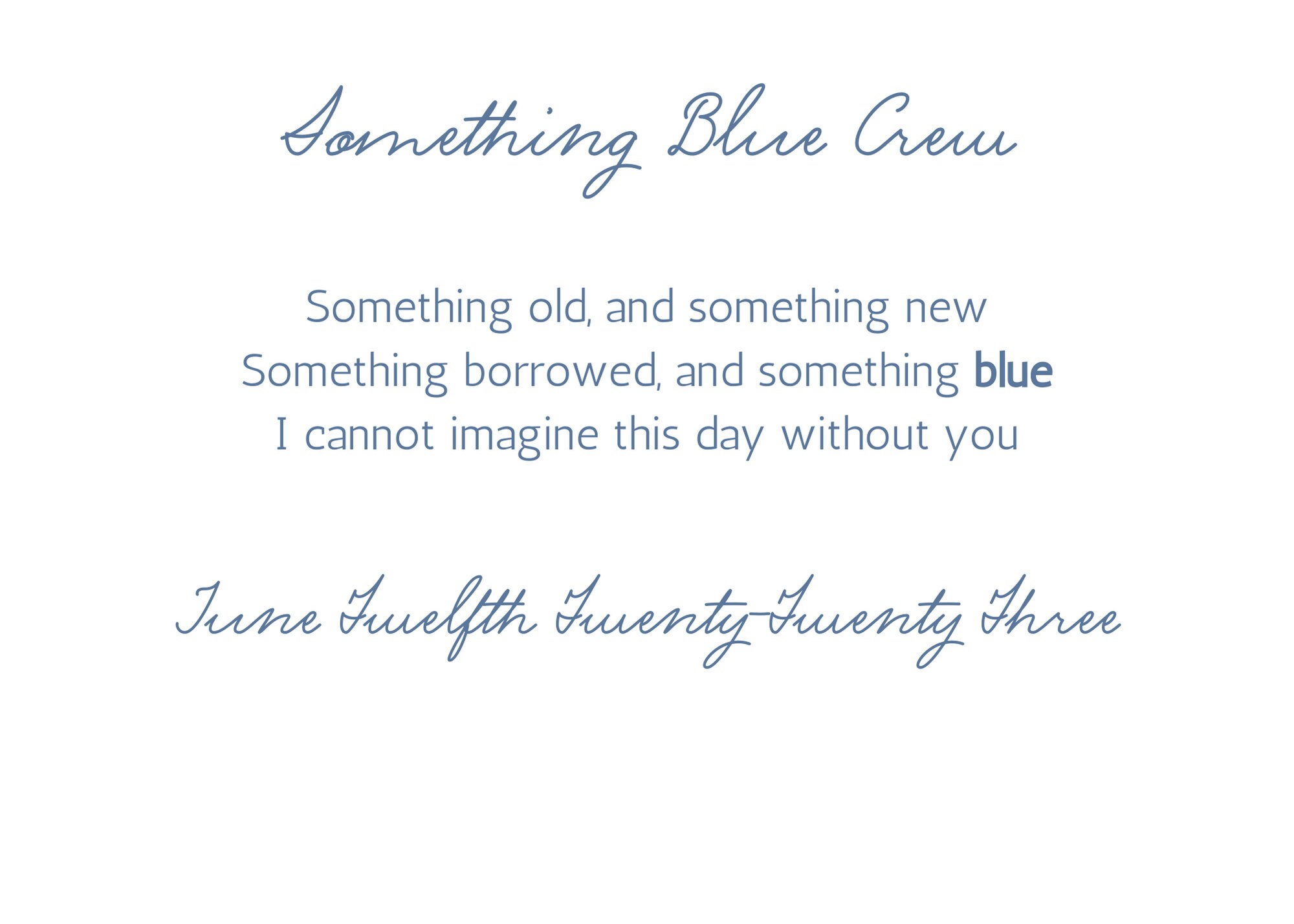 Will You Be My Something Blue? - Etsy