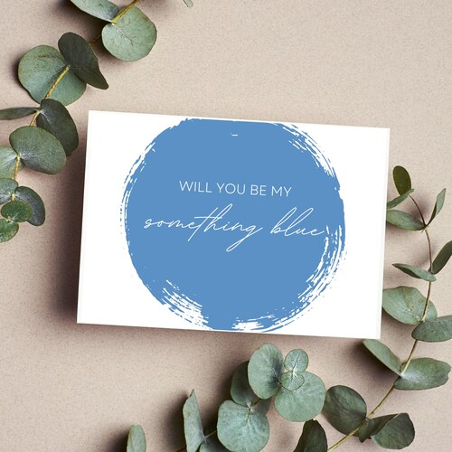 Something Blue Proposal Card Template Will You Be My Blue - Etsy