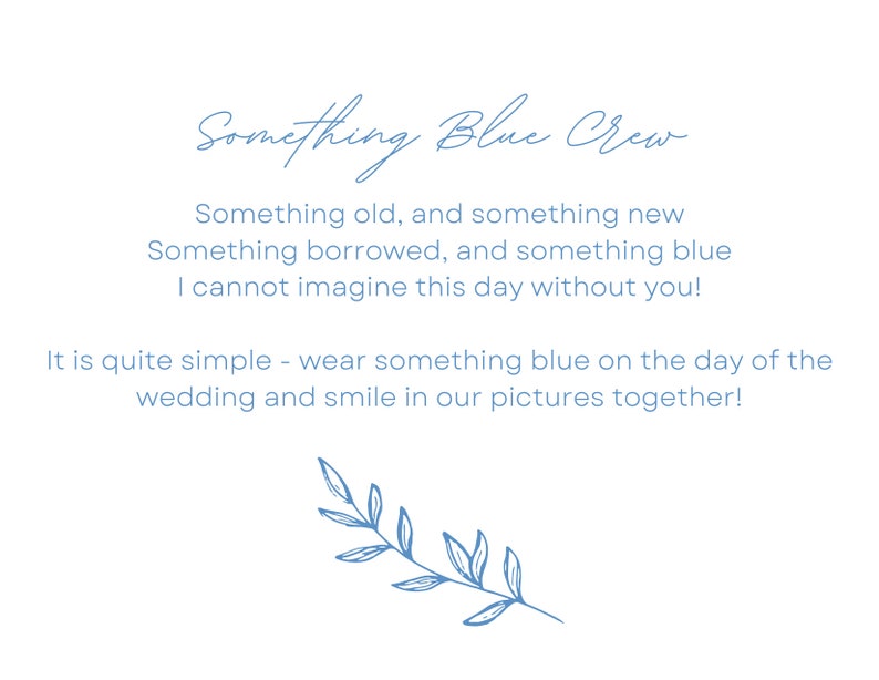 Something Blue Crew Proposal Template - Etsy