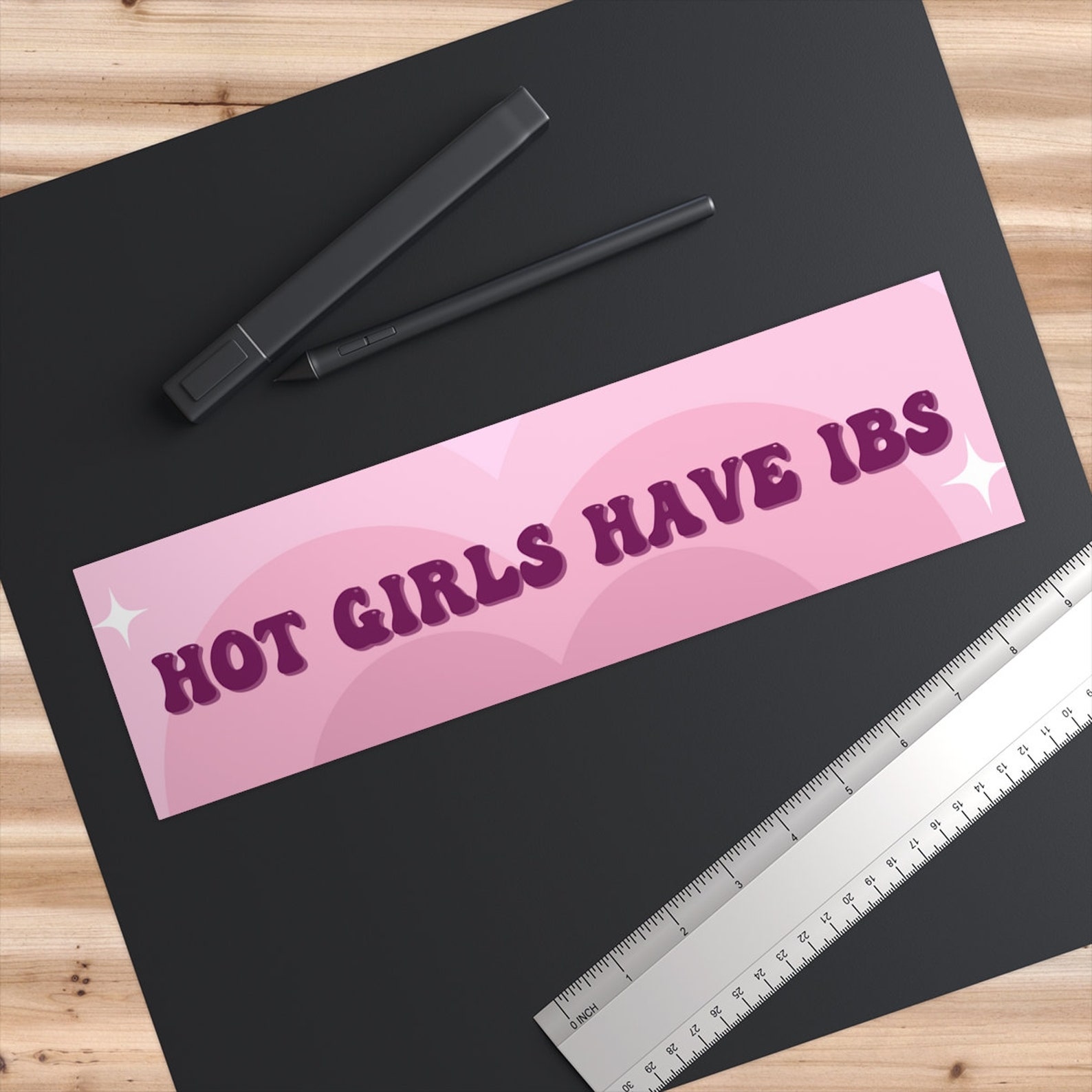 Hot Girls Have IBS Bumper Sticker Gen Z Funny Pink Cute Car - Etsy