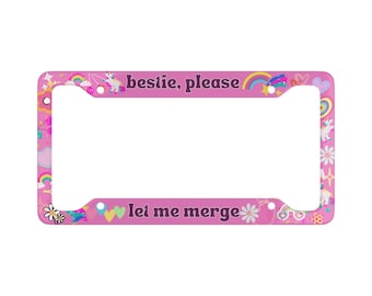 Cherry Blossom License Plate Frame Kawaii License Plate Frame - Etsy