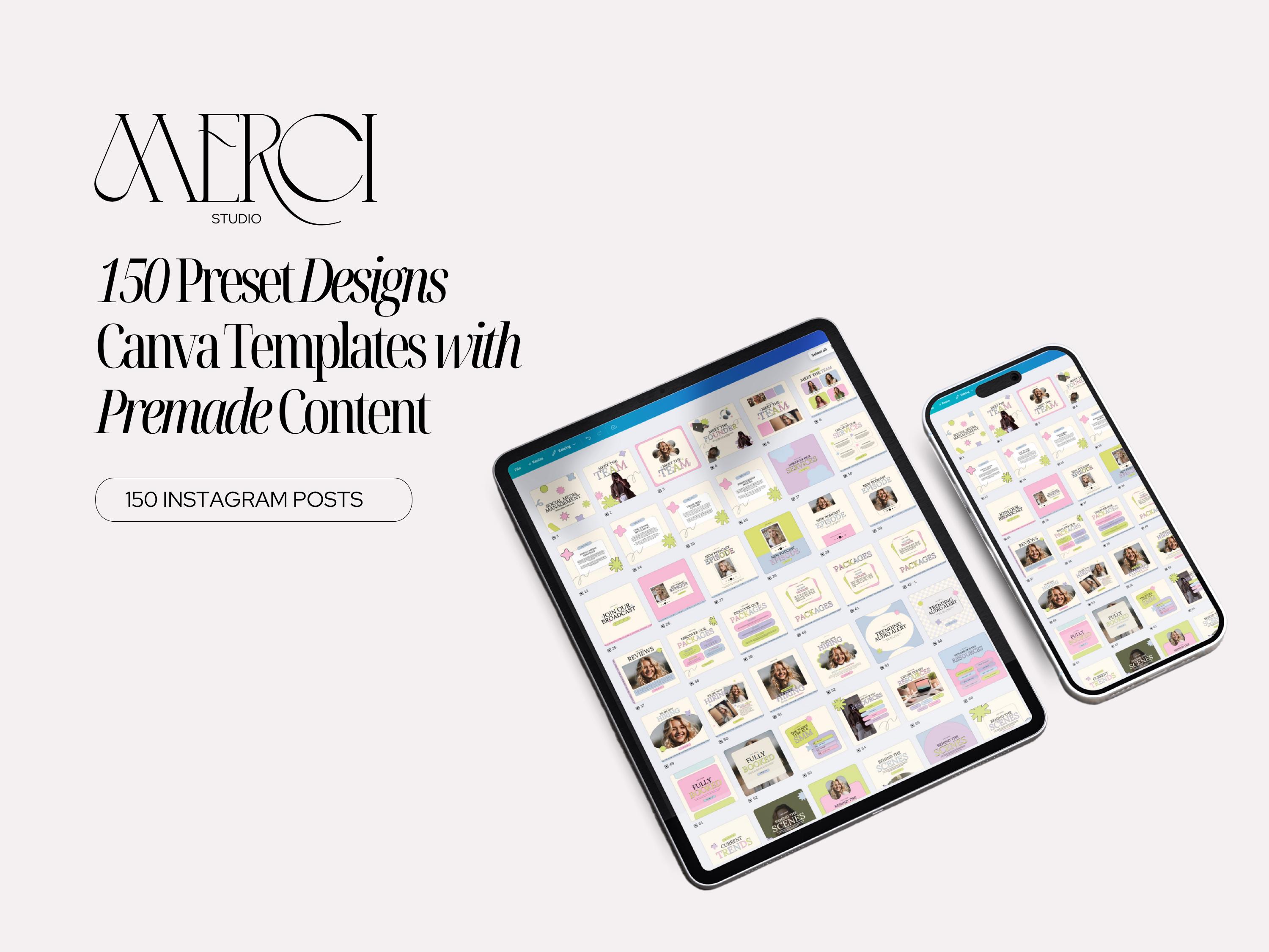 Pastel Social Media Templates: 150 Canva Designs (digital Download) - Etsy