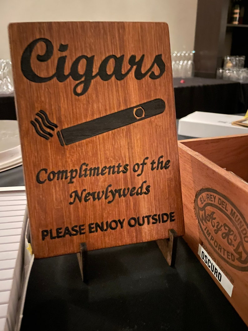 Cigar Sign / Cigar Bar Wedding Customizable - Etsy