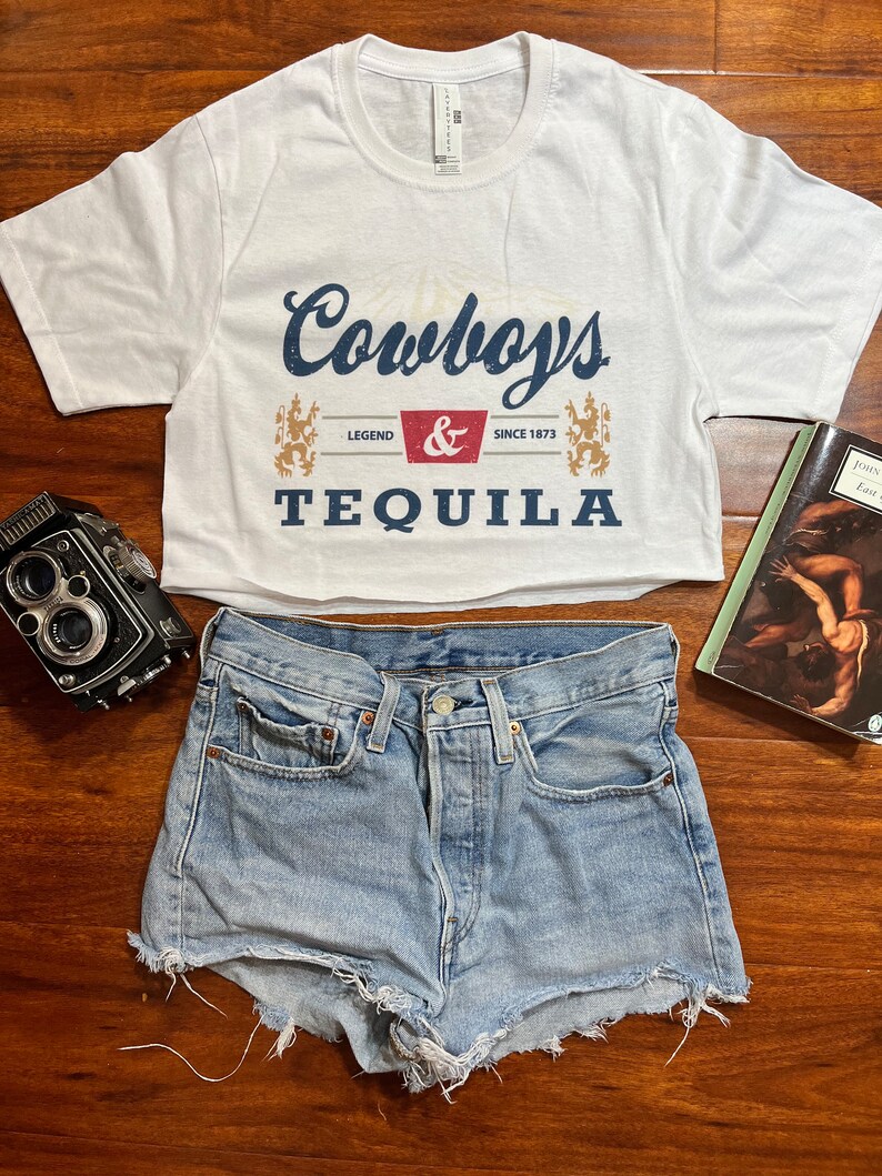 Cowboys Tequila Crop Top Cute Western Fashion Crop Top - Etsy