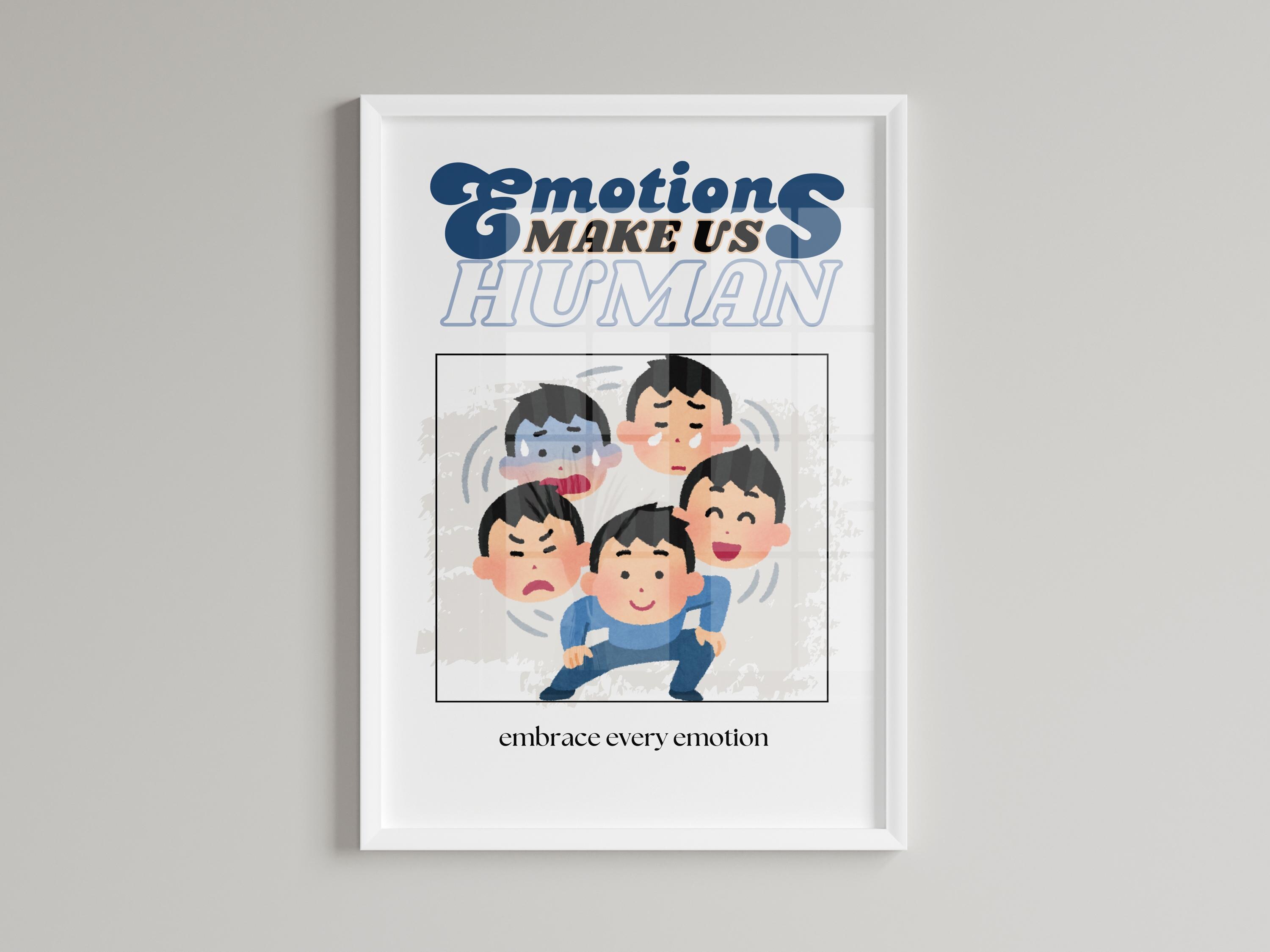 Emotions Make Us Human Poster Digital Download Kids Learning Art ...
