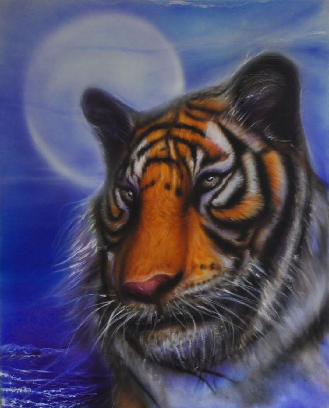 Tiger Moon, Giclée, Fine Art Print, Tiger Print, Wildlife Print, Fine ...