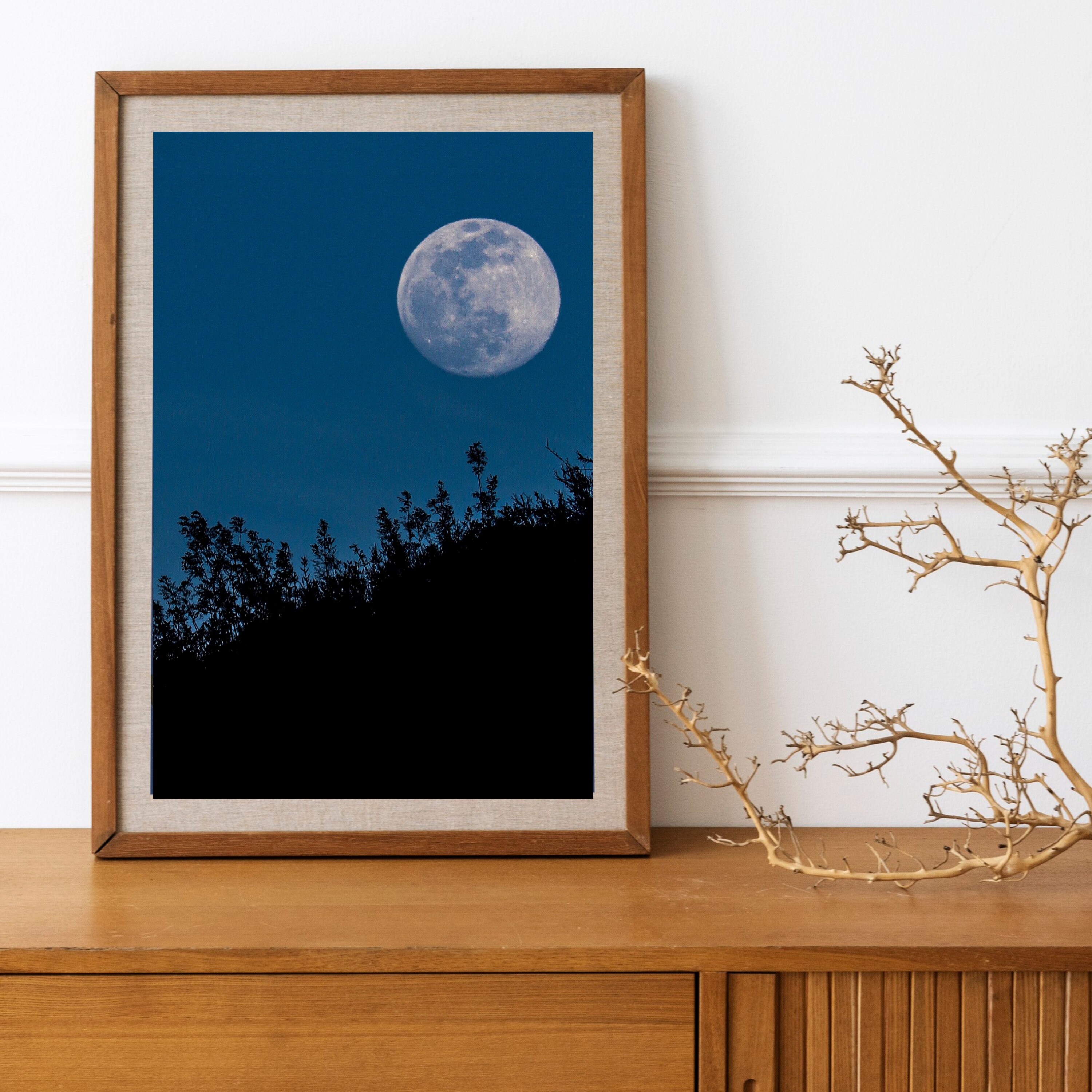 Digital Download Print Blue Moon Over the Hill 35mm Film Fine Art ...
