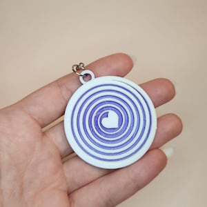 Spiral Swirl Heart Optical Illusion Keychain Hanger - Etsy