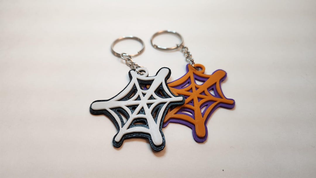 Spider Web Keychain Hanger Spooky Halloween Trinket - Etsy