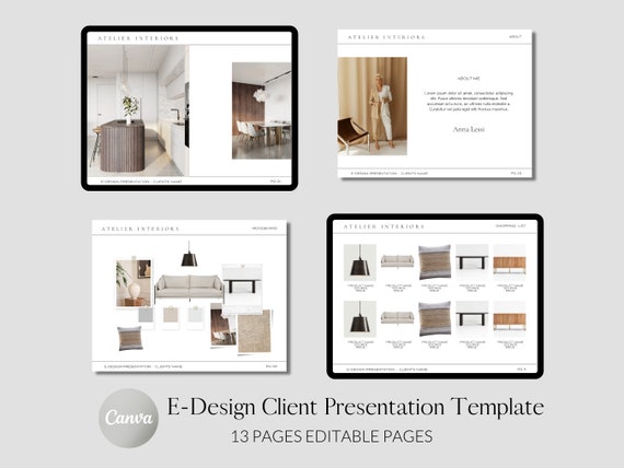 E-design Client Presentation Template Design Proposal - Etsy