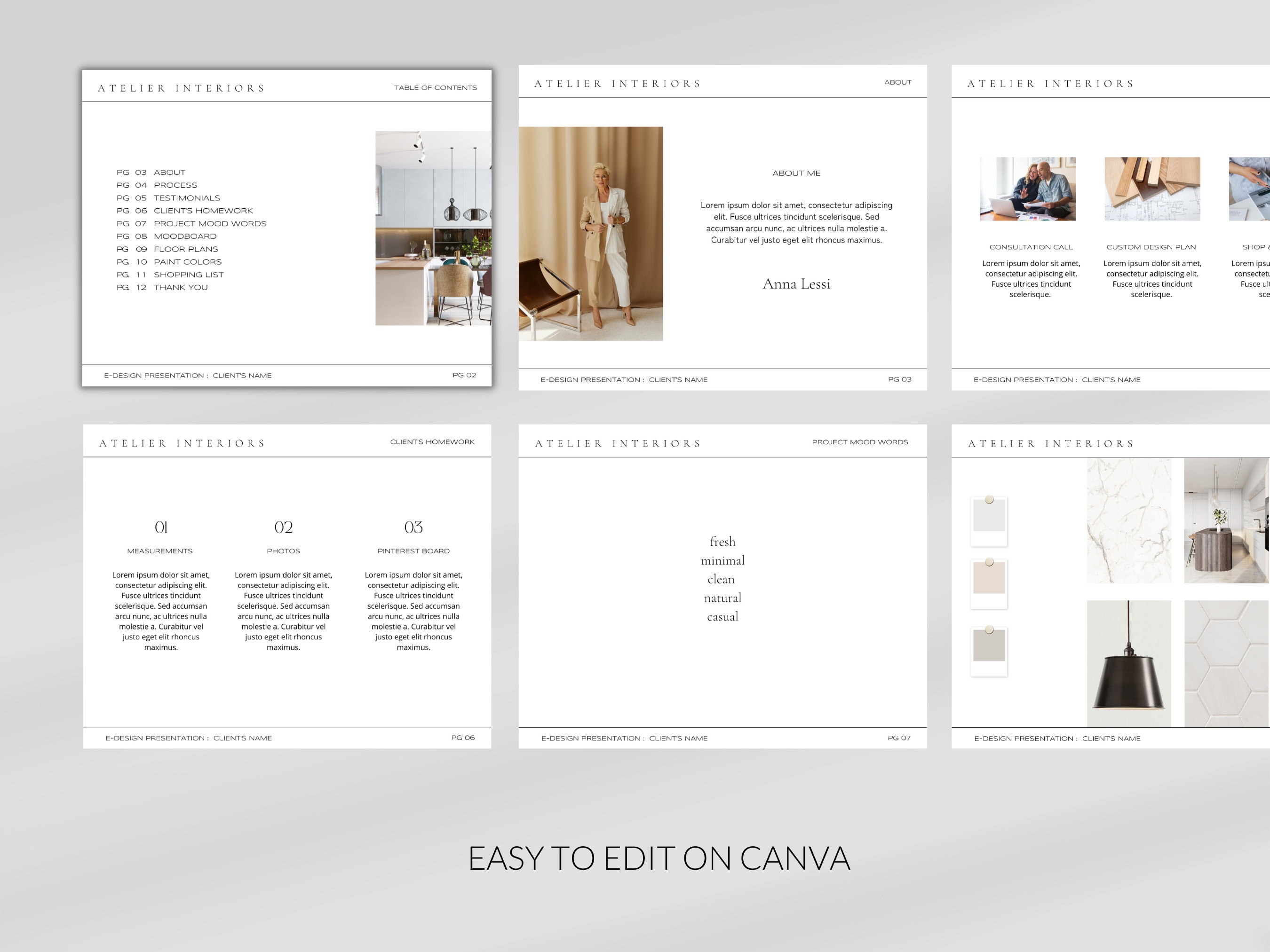 E-design Client Presentation Template | Design Proposal | Process ...