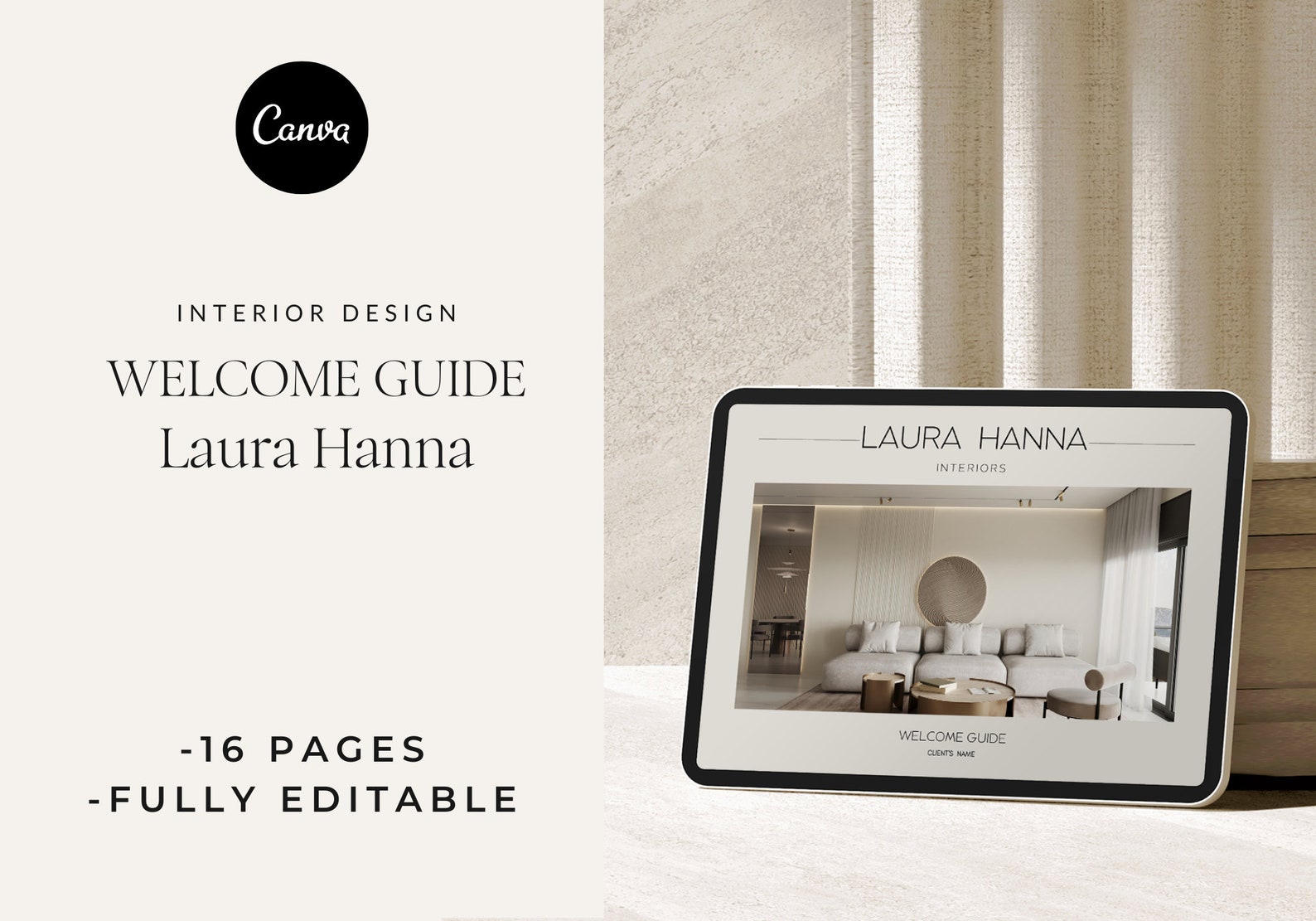 Interior Design Welcome Guide Template | Design Template | Process ...