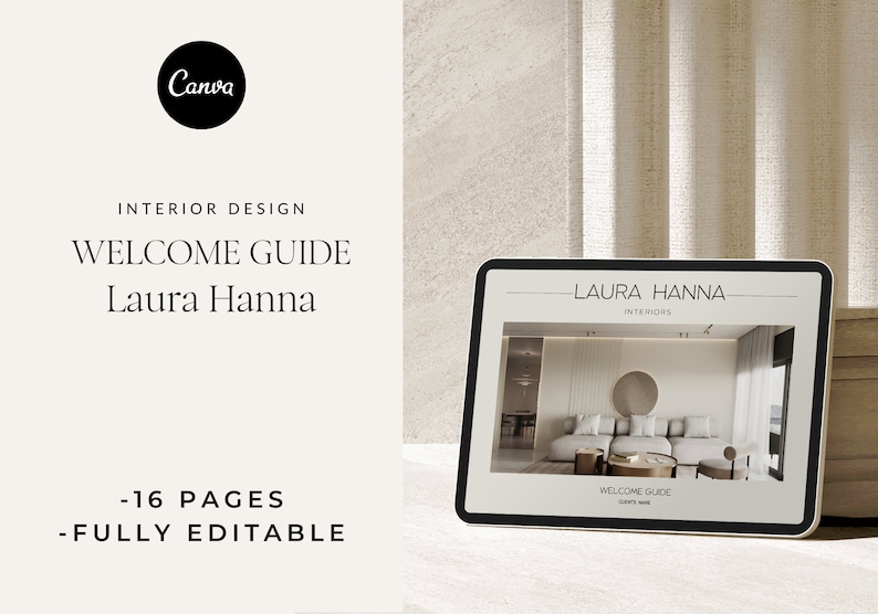 Interior Design Welcome Guide Template | Design Template | Process ...