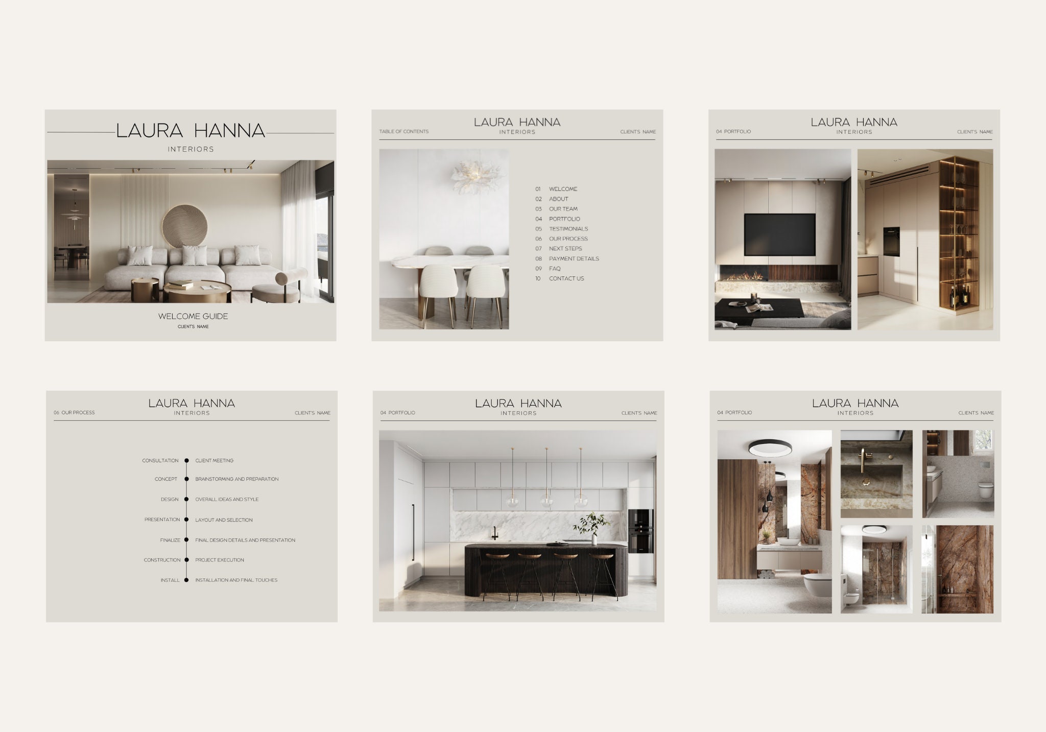 Interior Design Welcome Guide Template | Design Template | Process ...