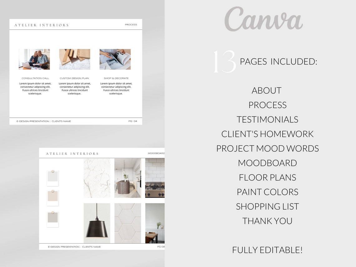 E-design Client Presentation Template Design Proposal Process ...