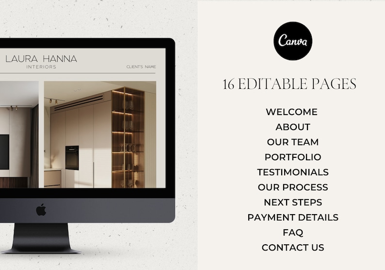 Interior Design Welcome Guide Template | Design Template | Process ...