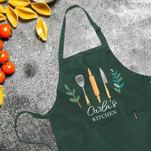 Personalized Apron With Pockets, Custom Apron, Custom Mens Apron, Personalized Mens Apron, Gift ...