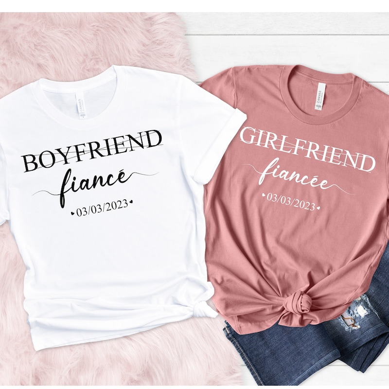 Engagement Couple Shirts - Etsy