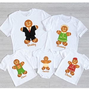 Custom Gingerbread Family Shirt, Gingerbread Shirt, Ginger Cookie Shirt ...