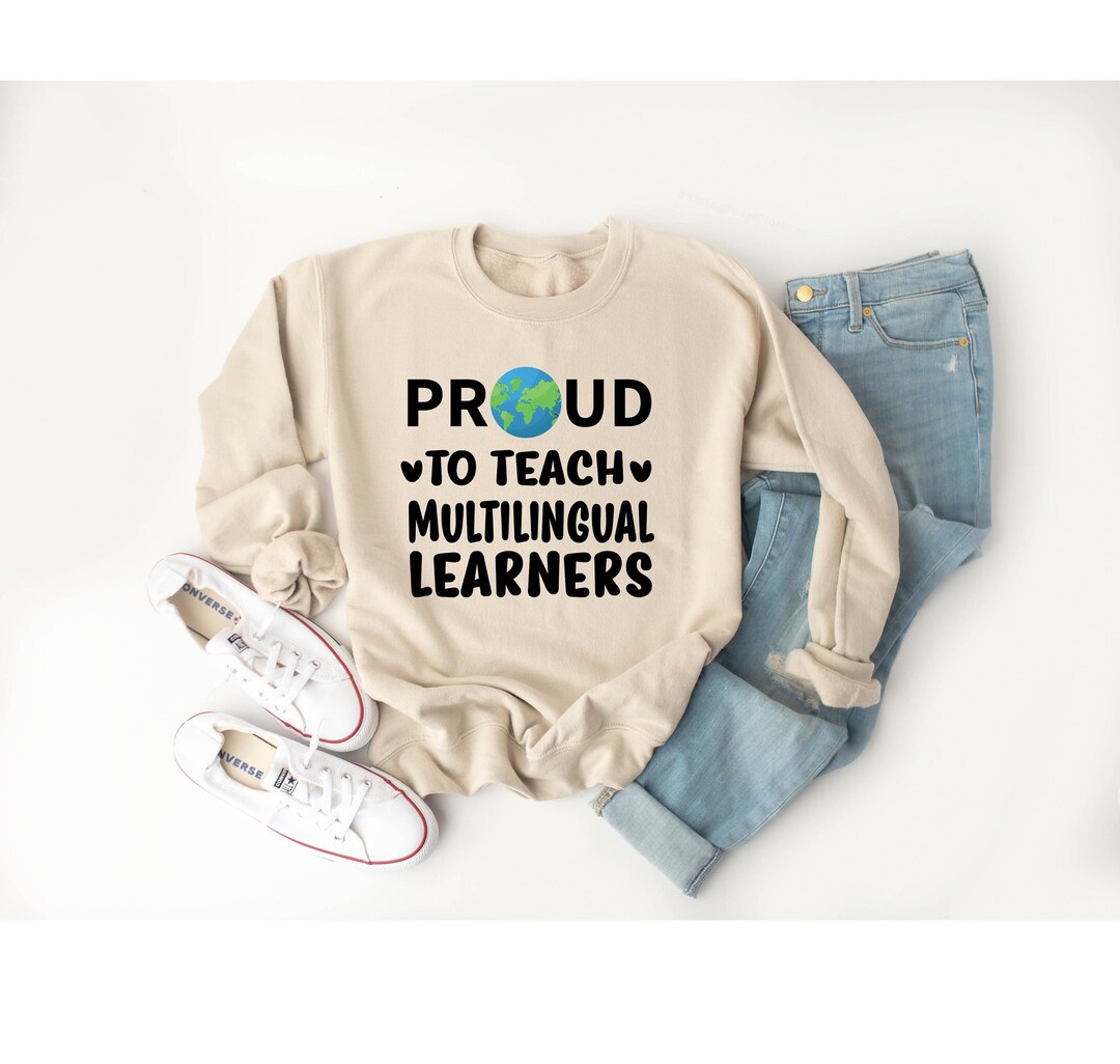 Multilingual Teacher Sweatshirt, Multilingual Gift Hoodie, English ...