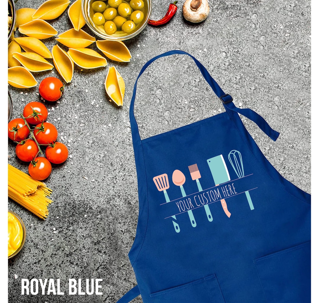 Kitchen Utensils Apron, Custom Name Apron, Personalized Apron, Custom ...