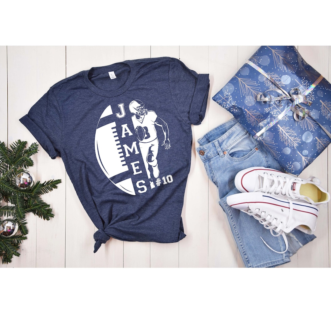 Personalized Football Shirt, Your Name Football, Distressed Tee ...