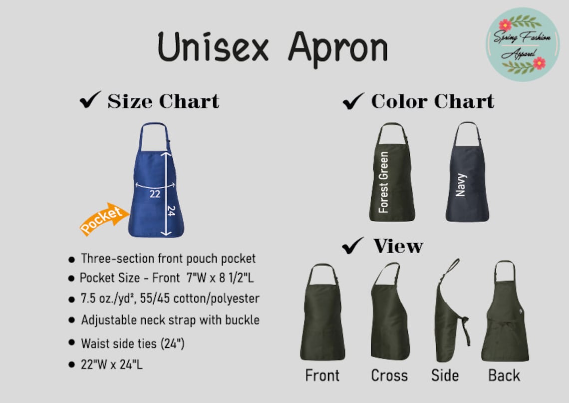 Personalized Apron With Pockets Custom Apron Custom Mens - Etsy