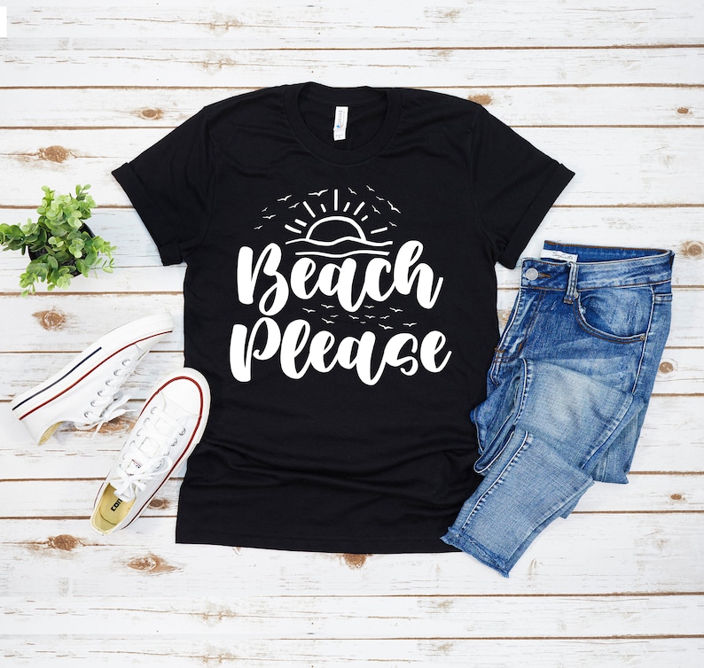 Beach Please Shirt: Funny Summer Vacation Tee - Etsy