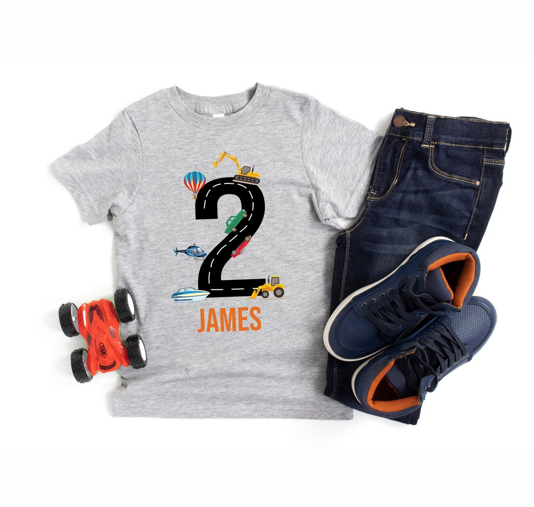 Personalized Transportation Shirt, Custom Cars Birthday Shirt, Birthday ...