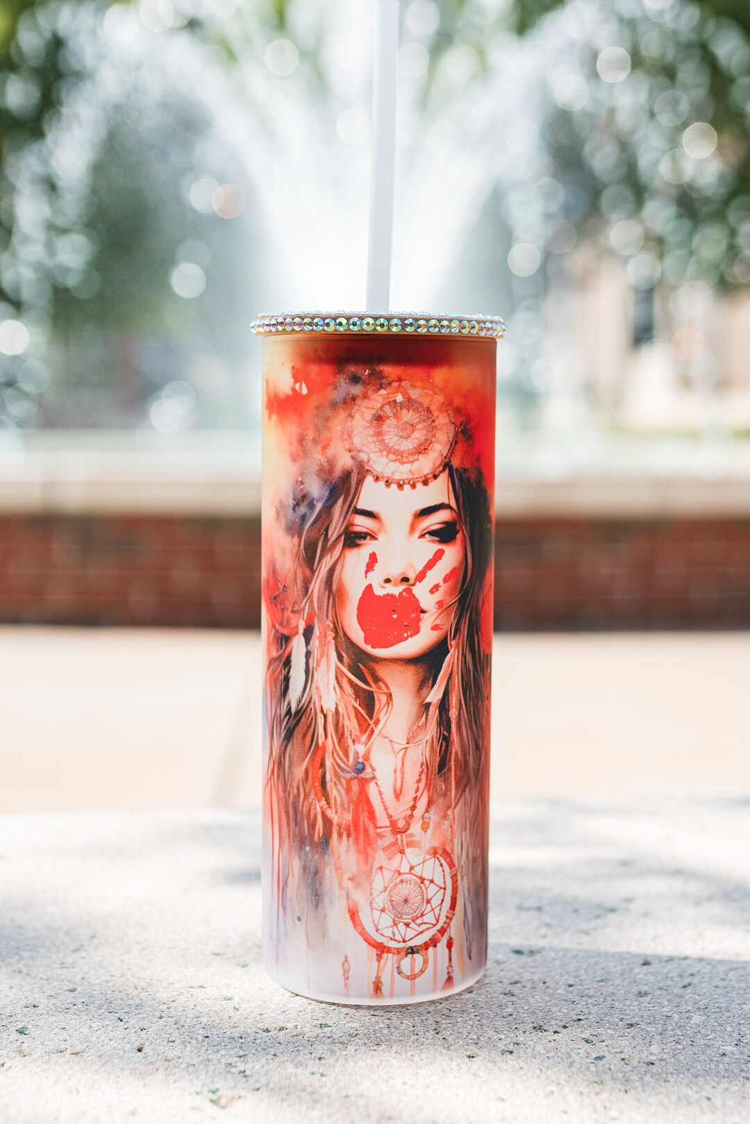 MMIW Murdered and Missing Indigenous Women 25oz Frosted Glass Tumbler ...