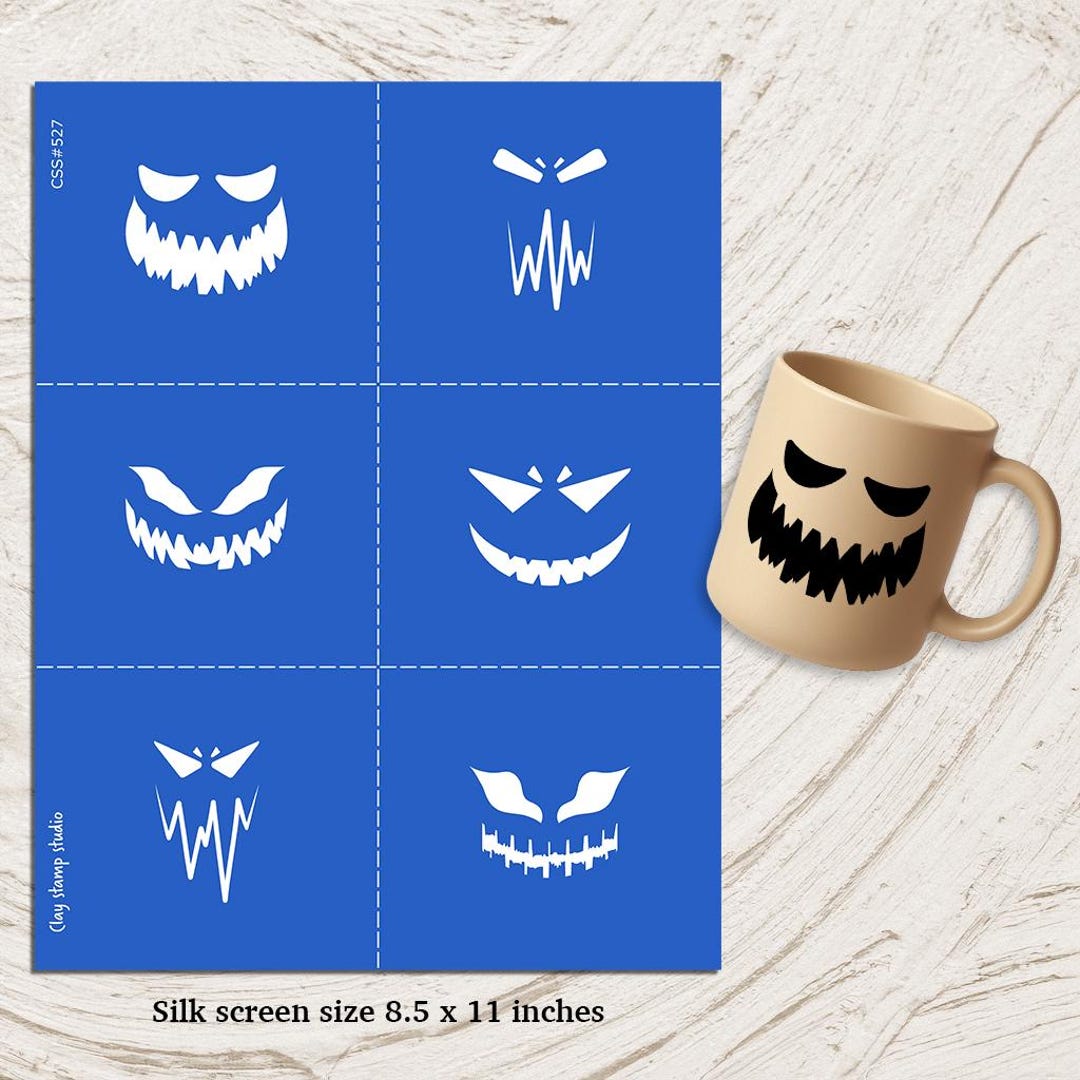 Halloween Pottery Silkscreen Designs | Reusable Ceramic Underglaze ...