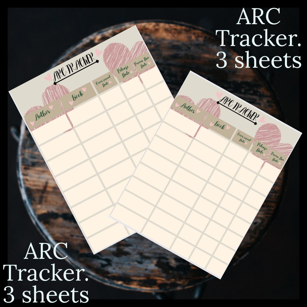 ARC TRACKER for Readers/reviewers - Etsy