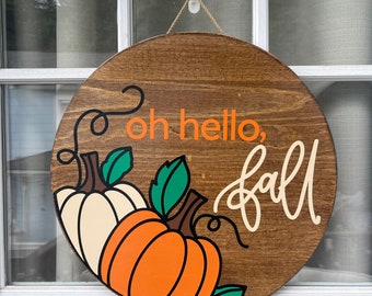 Hello Fall Welcome Sign - Etsy