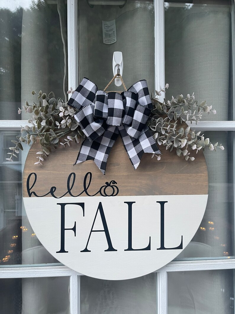 Hello Fall Welcome Sign - Etsy