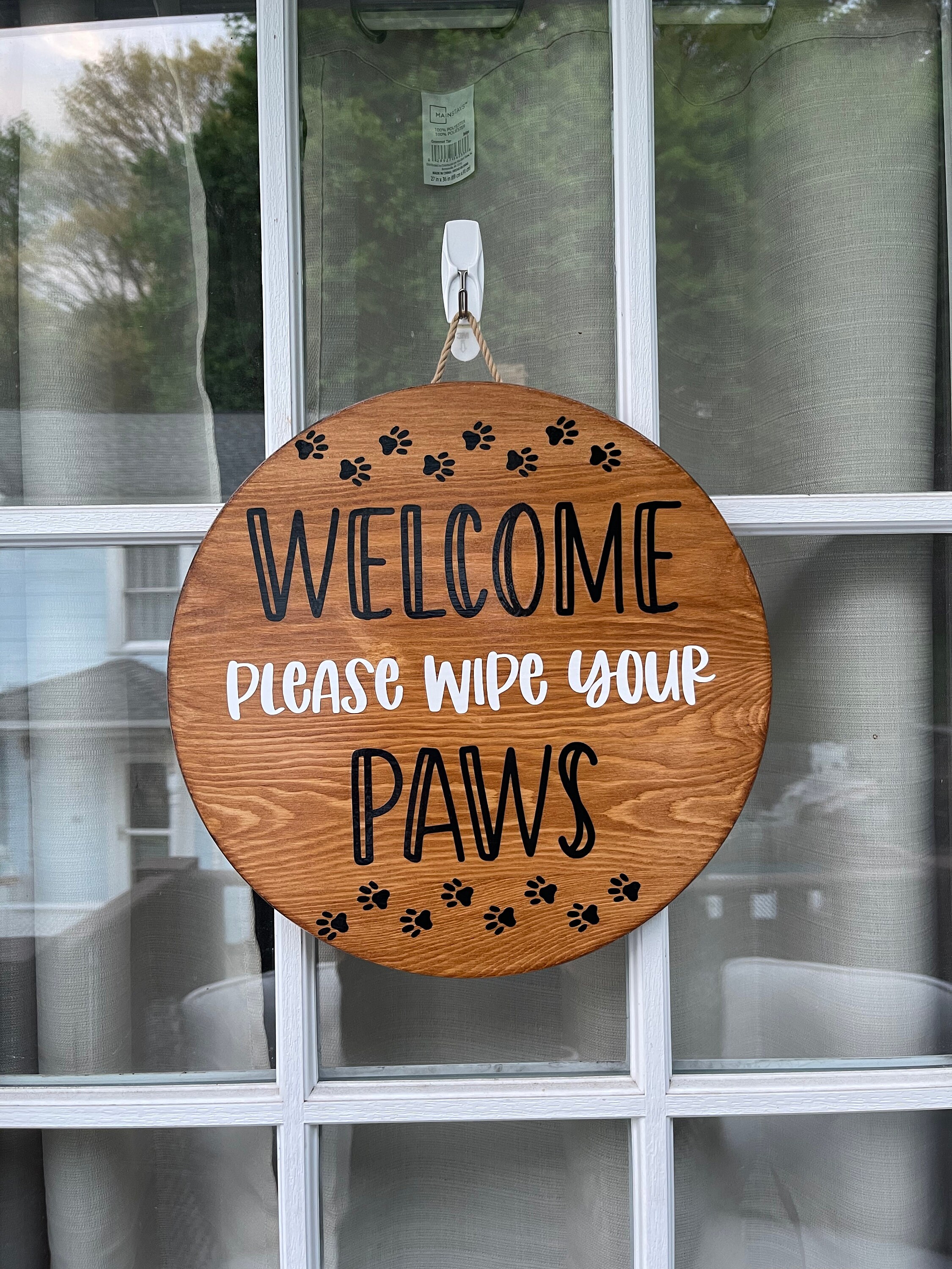Wipe Your Paws Sign - Etsy
