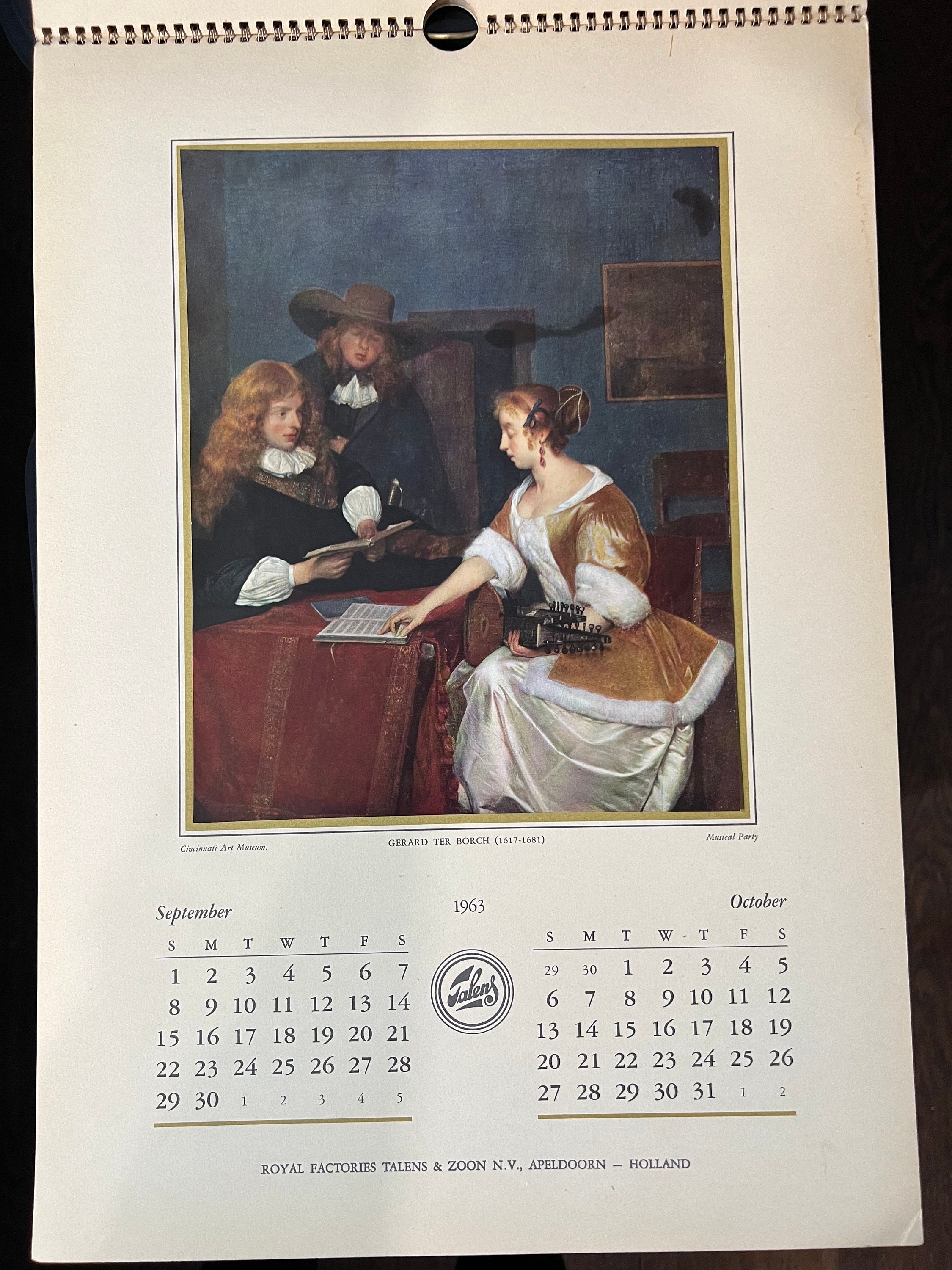 Vintage Vaka Art Calendar 1963 - Etsy
