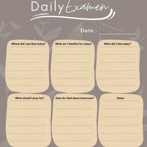 Daily Examen Guided Journal - Etsy