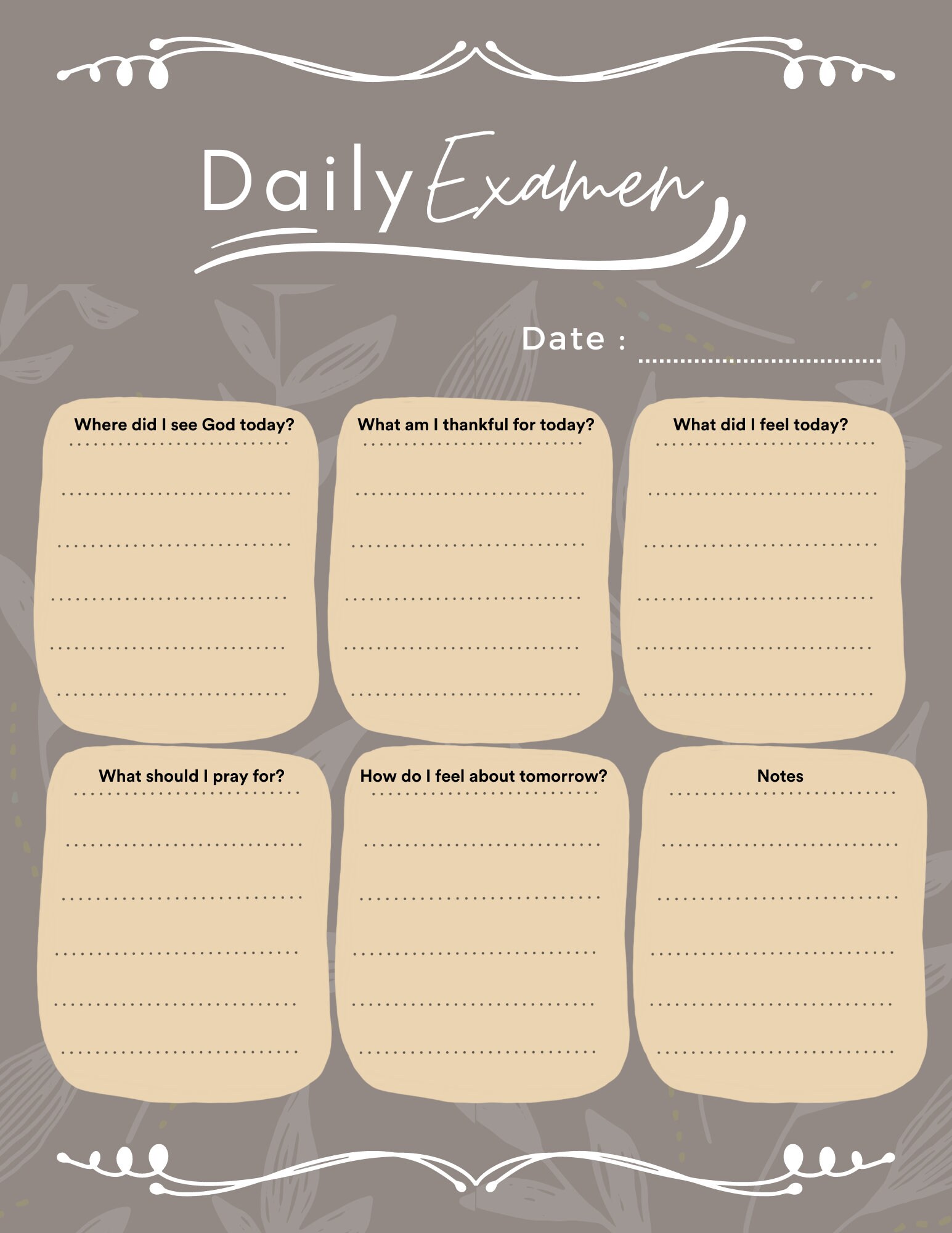 Daily Examen Guided Journal - Etsy