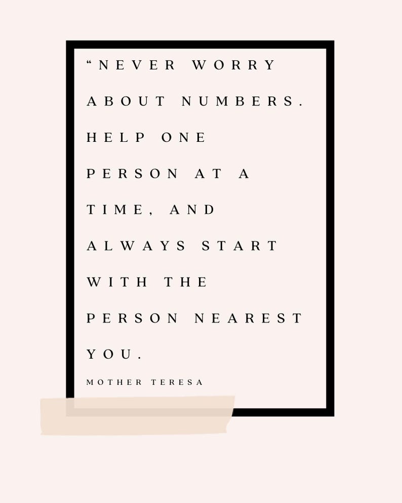 Mother Teresa Help Others - Etsy