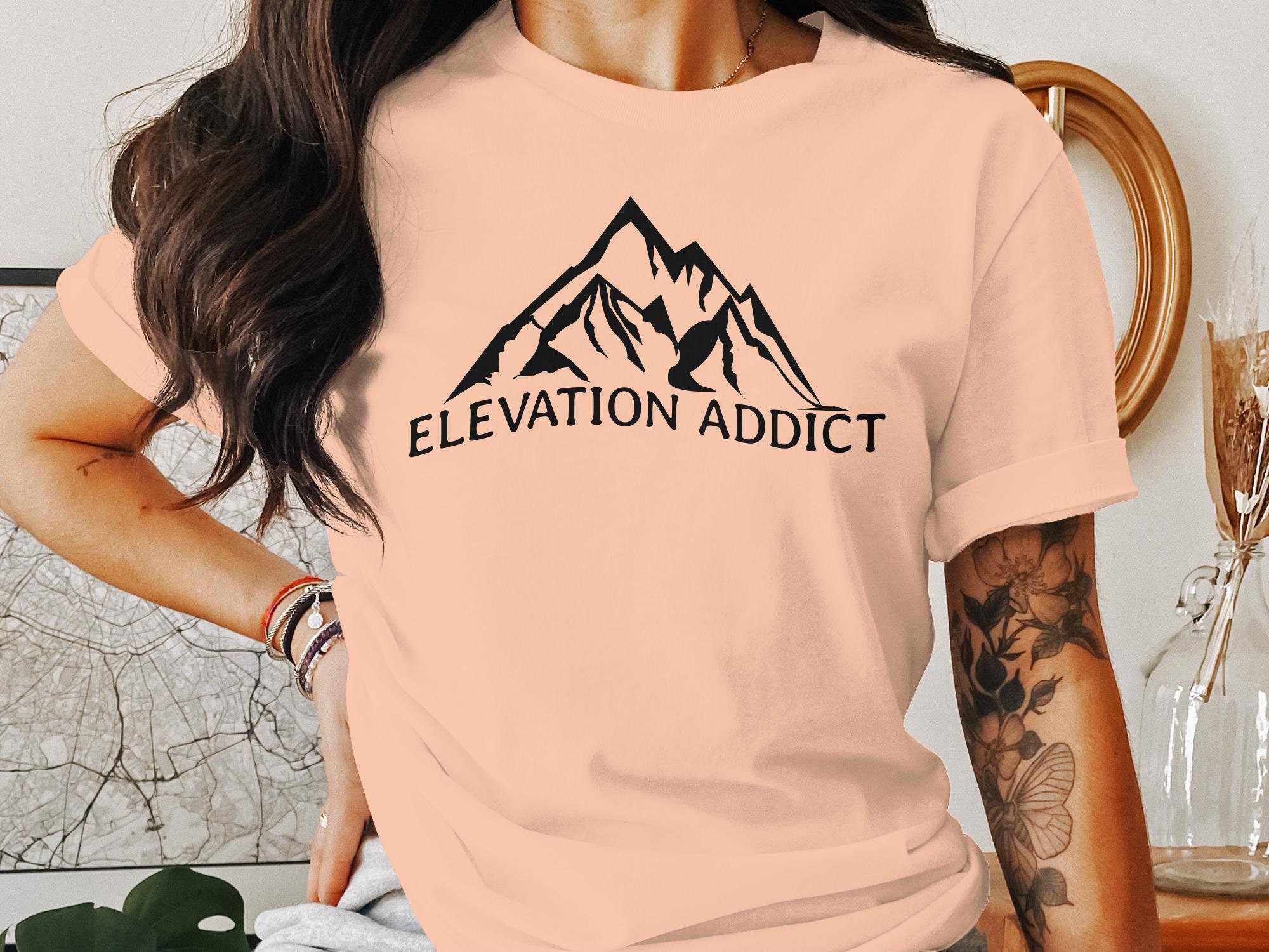 Elevation Addict Mountain Graphic Tee, Adventure Awaits T-shirt, Unisex ...