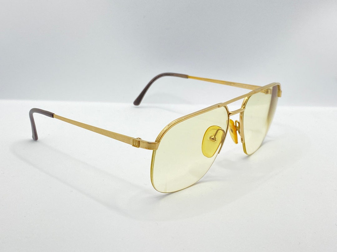 Vintage UNUSED Dunhill 6198 Gold 'frameless' Aviator Made in Austria ...